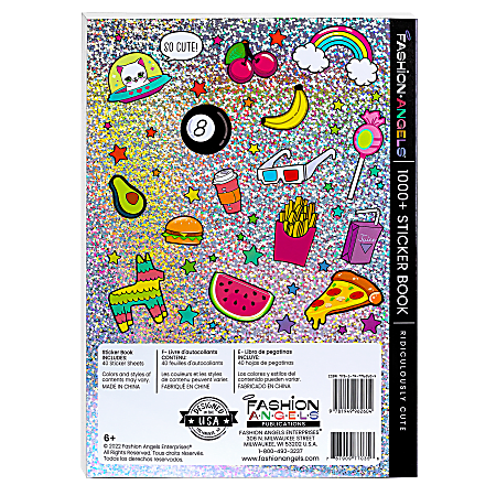 Fashion Angels Ridiculously Cute Sticker Book Medium Size - Office Depot