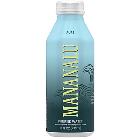 Mananalu Purified Water 16 Oz Pack Of 12 Bottles - Office Depot