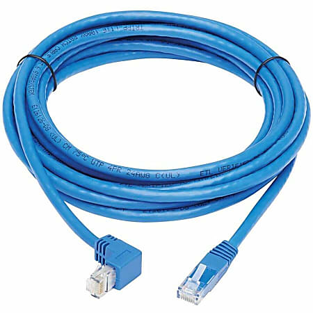Tripp Lite Cat6 Ethernet Cable Down Right Angled UTP Molded MM Blue ...