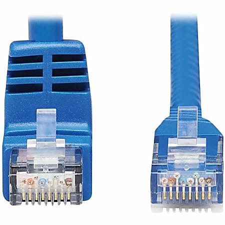 Tripp Lite Cat6 Ethernet Cable Down Right Angled UTP Molded MM Blue ...