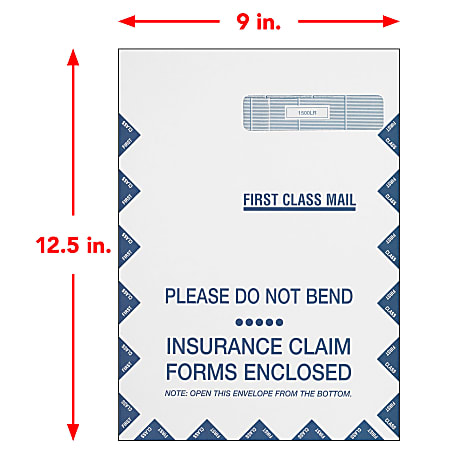 ComplyRight Right Window Jumbo Envelopes For CMS 1500 Health Insurance ...