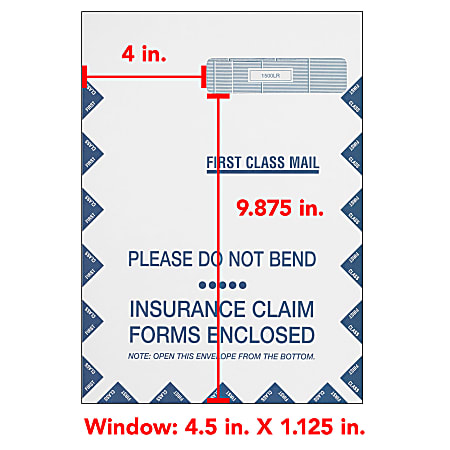 ComplyRight Right Window Jumbo Envelopes For CMS 1500 Health Insurance ...