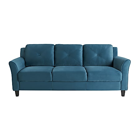 Microfiber blue couch store