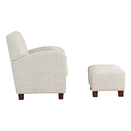 Office Star Aiden Chair With Legs And Ottoman QuartzMedium Espresso ...