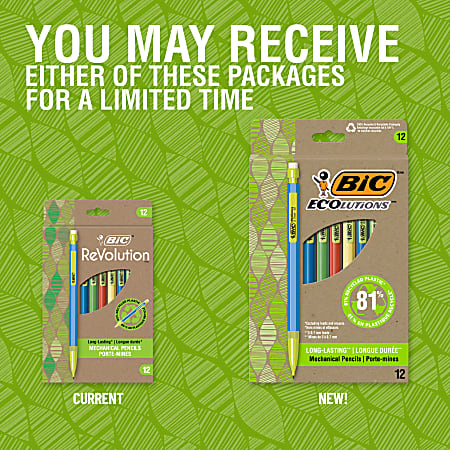 BIC Ecolutions 2 Mechanical Pencils 0.7 mm Medium Point 65percent ...