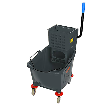 Alpine PVC Mop Bucket With Side Wringer 36 Qt 35 H x 15 W x 25 D Gray ...