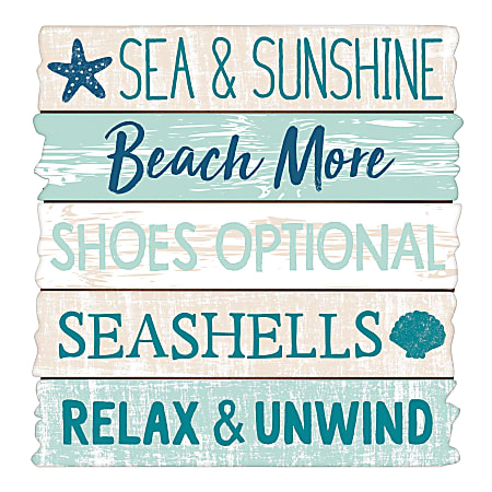 Amscan Large Beach Sign 15 12 H x 15 W Multicolor - Office Depot