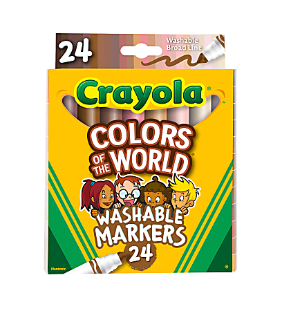 Crayola Colors Of The World Wet Erase Markers Broad Point White Barrel ...