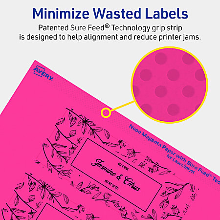 Avery Print To The Edge Labels With Sure Feed Technology 94241 NMP10 ...