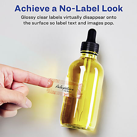 Avery Glossy Permanent Labels With Sure Feed 94202 CGF5 Rectangle 1 x 4 ...