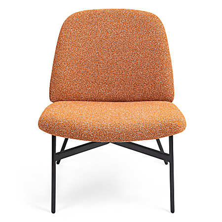 Glamour Home Belhonor Fabric Accent Chair With Metal Legs OrangeBlack ...