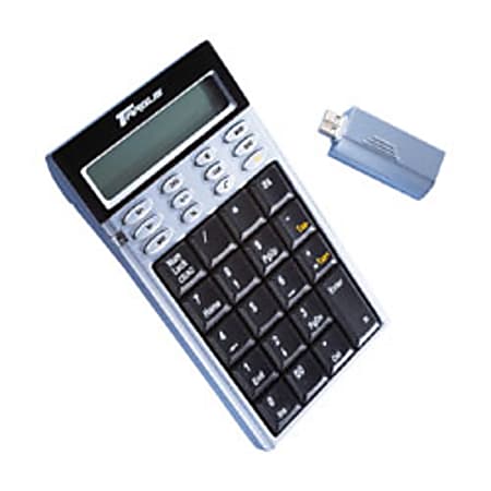 Targus Wireless Calculator Keypad SilverBlack - Office Depot
