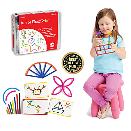 Learning Advantage Edx Education Junior GeoStix 230 Piece Construction ...