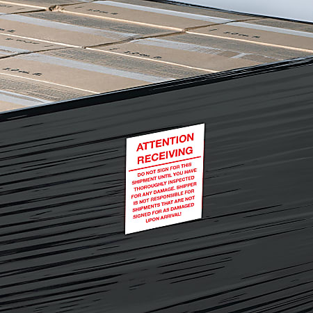 Tape Logic Preprinted Pallet Protection Labels DL1334 8 x 10 Attention ...