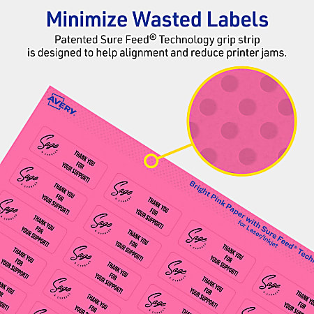 Avery Print To The Edge Labels With Sure Feed Technology And Easy Peel ...