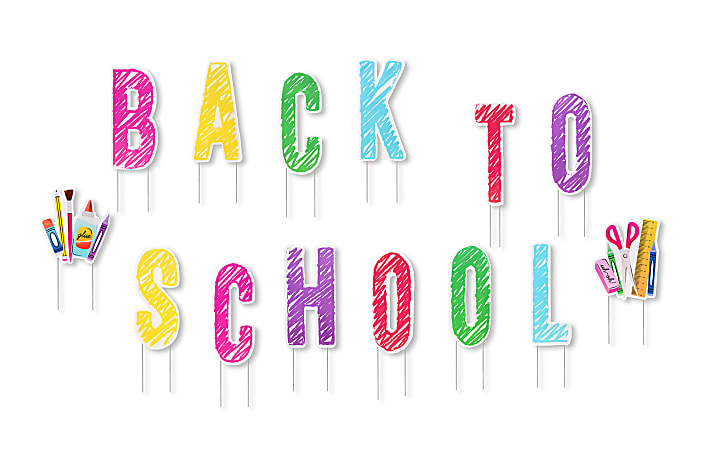 Office Depot Back To School Yard Sign 18 x 10 Multicolor - Office Depot