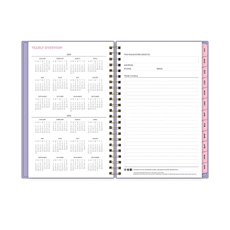 2025 2026 Blue Sky Travel Write Draw Lima FlowersSolid Lavender ...