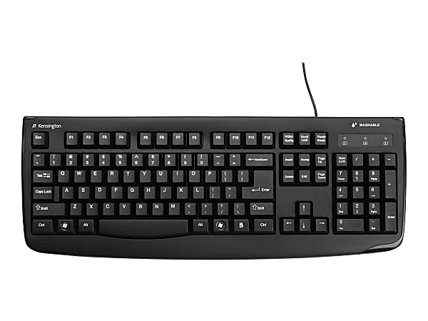 Kensington Pro Fit Washable Keyboard Black - Office Depot