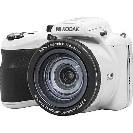Kodak PIXPRO AZ425 20.7 Megapixel Bridge Camera White 12.3 BSI CMOS ...