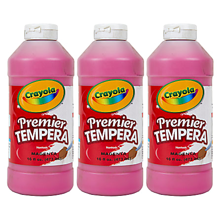 Crayola Premier Tempera Paints 16 Oz Magenta Pack Of 3 Paints - ODP ...