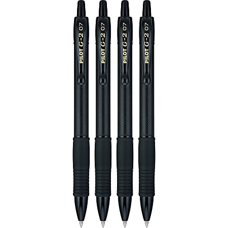 Pilot G2 Edge Gel Pens Fine Point 0.7 mm Black Barrel Black Ink Pack Of ...
