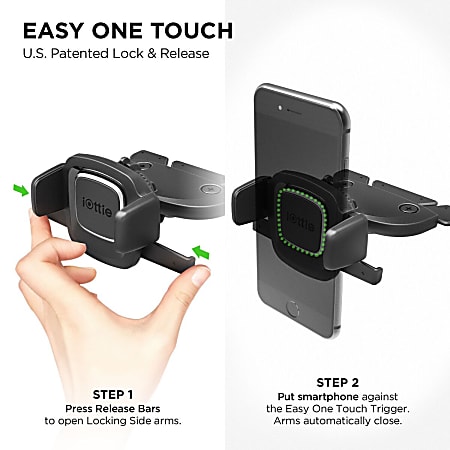 iOttie Easy One Touch 4 CD Slot Car Mount Holder Cradle Black HLCRIO127 ...