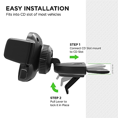 iOttie Easy One Touch 4 CD Slot Car Mount Holder Cradle Black HLCRIO127 ...