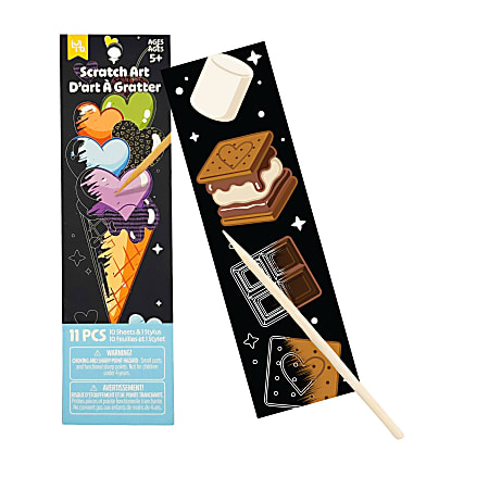 Little Yellow Bicycle Scratch Art Bookmark Kit Ice Cream Cone Kit Of 11 ...