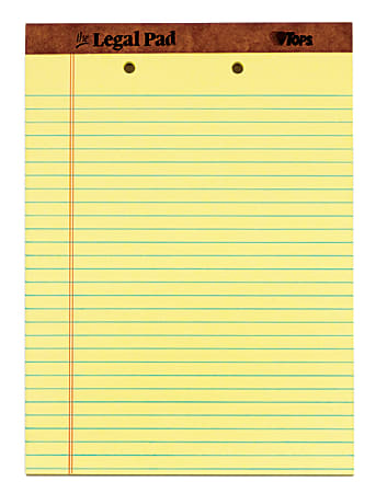 TOPS 2 Hole Punched Perforated Writing Pads 8 12 x 11 34 Legal Ruled 50 ...