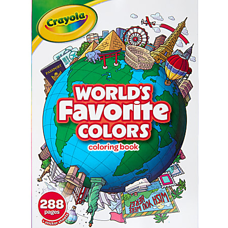 Crayola Worlds Favorite Colors Coloring Book 288 Coloring Book Pages ...