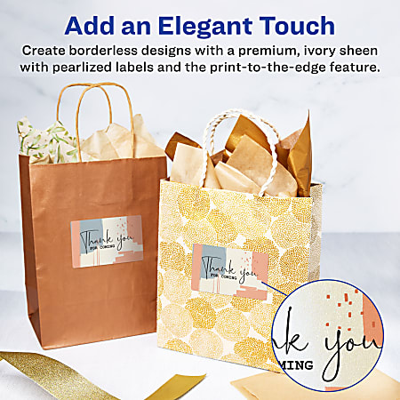 Avery Pearlized Permanent Labels With Sure Feed 94253 PIP25 Rectangle 4 ...