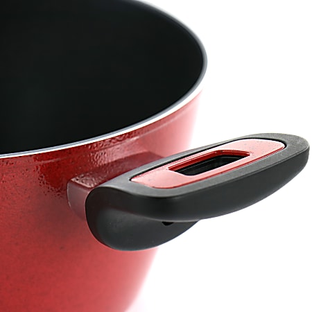 Oster Claybon Aluminum Nonstick Dutch Oven With Lid 4.3 Qt Speckled Red ...