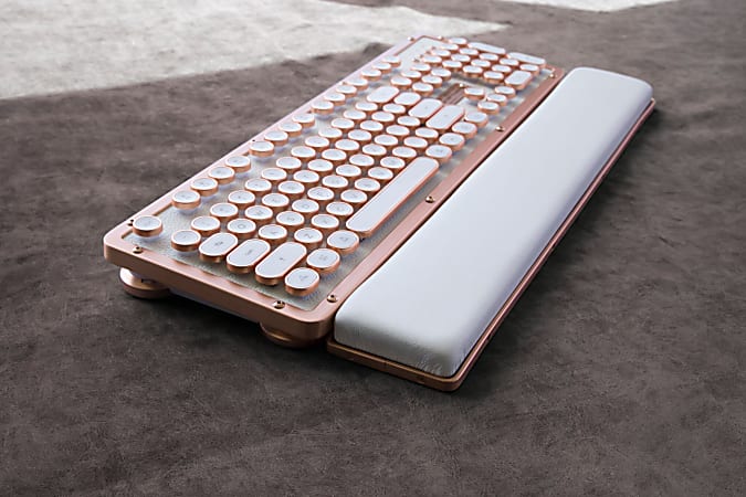 Azio Retro Classic Palm Rest 7 H x 19 W x 1.5 D Posh White PR RC L02 ...