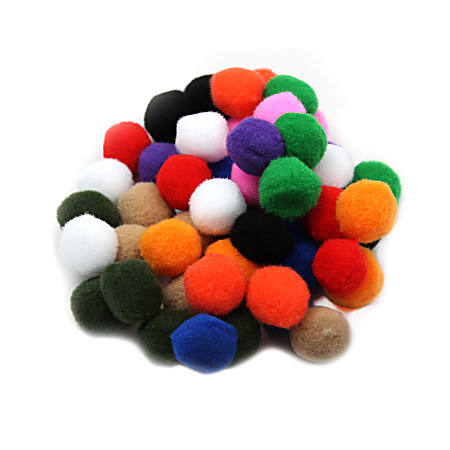 Charles Leonard Pom Poms Assorted Colors 50 Pom Poms Per Pack Set Of 12 ...
