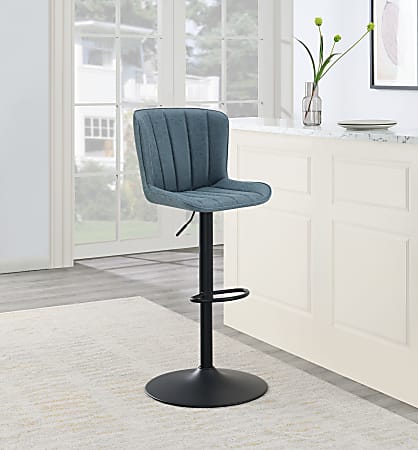 Office Star Kirkdale Adjustable Counter Height Stools Navy Set Of 2 ...