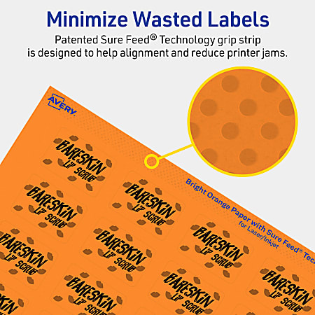 Avery Print To The Edge Labels With Sure Feed Technology And Easy Peel ...