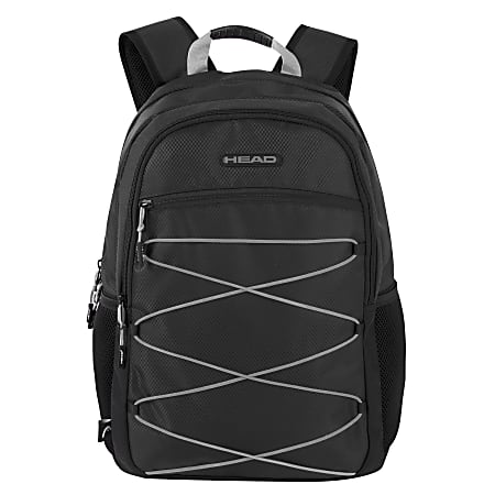 HEAD Bungee Double Section Backpack With 17 Laptop Pocket Black ...