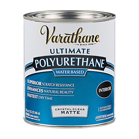 Varathane Ultimate Water Based Polyurethane 32 Oz Crystal Clear Matte ...