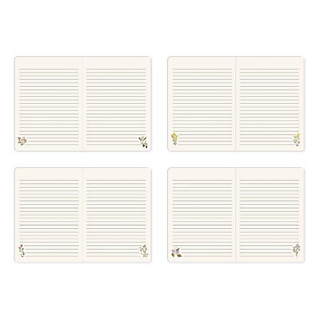 Punch Studio Softcover Journal 6 x 8 14 Legal Rule 208 Pages Flower Pet ...