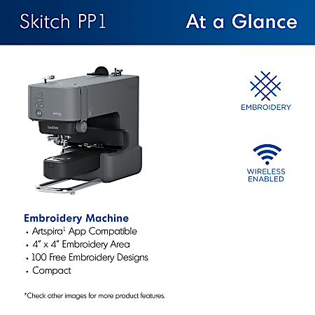 Brother Skitch Single Needle Artspira Enabled Embroidery Machine 18 H x ...