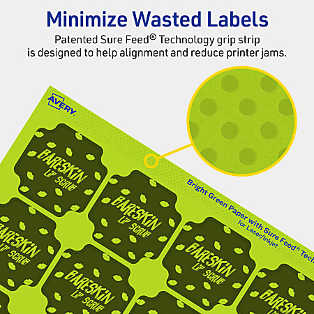 Avery Print To The Edge Labels With Sure Feed Technology 94110 BGP20 Square Scalloped 1 58 x 1 ...