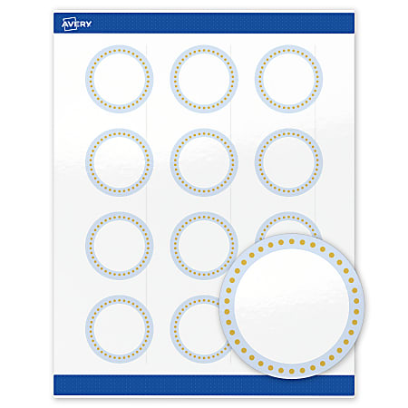 Avery Print To The Edge Labels Sure Feed S00 D2G PRWGP10 2 Round Glossy ...