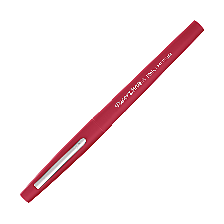 Paper Mate Flair Porous Point Stick Pens Medium Point 0.7 mm Red Barrel ...