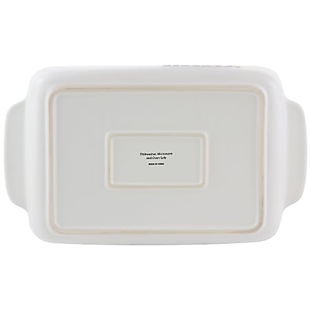 Crock Pot Artisan Rectangular Stoneware Bake Pan Set Cream - Office Depot