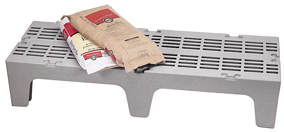 Cambro Vented Dunnage Rack 12 H x 21 W x 60 D Speckled Gray - Office Depot