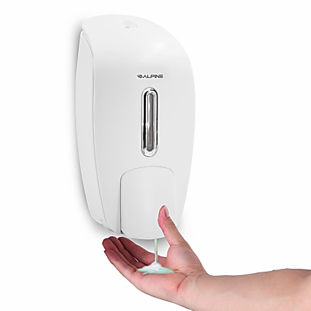 Alpine Wall Mounted Hand Soap Dispensers 9 58 H x 4 58 W x 4 18 D White ...