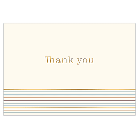 Lady Jayne Duo Thank You Card Set Thin Sketched Stripes 3 12 x 5 Set Of ...
