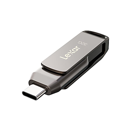 Lexar JumpDrive Dual Drive D400 USB 3.1 Type C USB Drive 32GB Silver ...