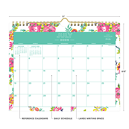Wall Calendar DD Peyton White 11x8.75 AY26 27 Monthly Safety Wirebound ...