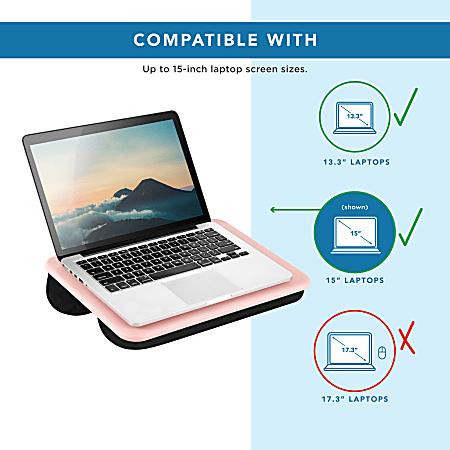 LapGear Compact Lap Desk Rose Quartz Office Depot